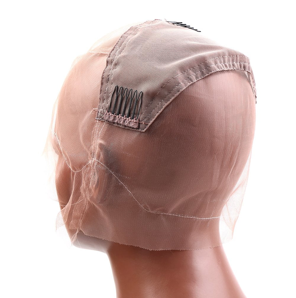 Full Lace Wig Cap with Stretch Panel and Combs for Black Women Making ...