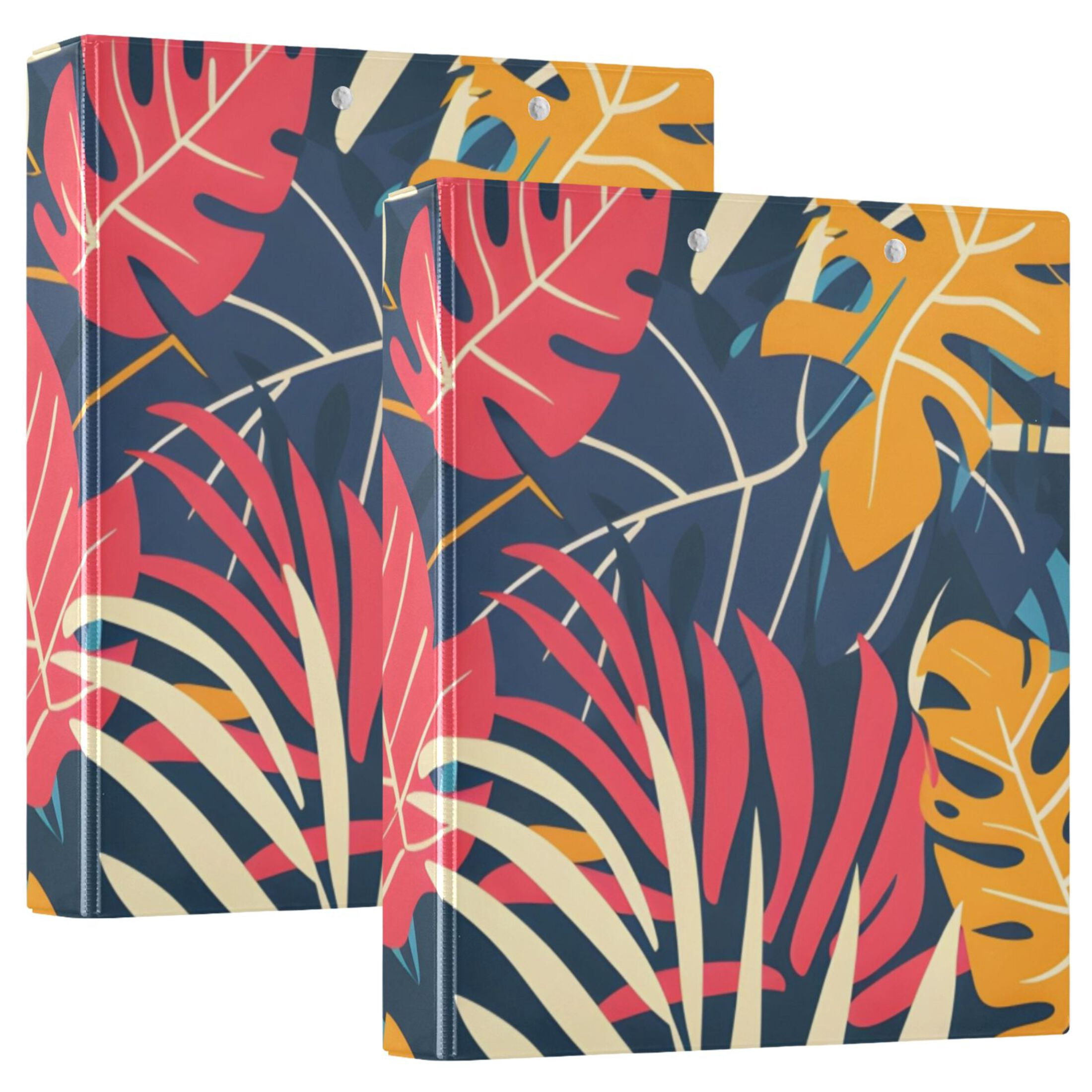Full Leaves 3 Ring Binders 1.5 inch Hardcover File Folders with ...