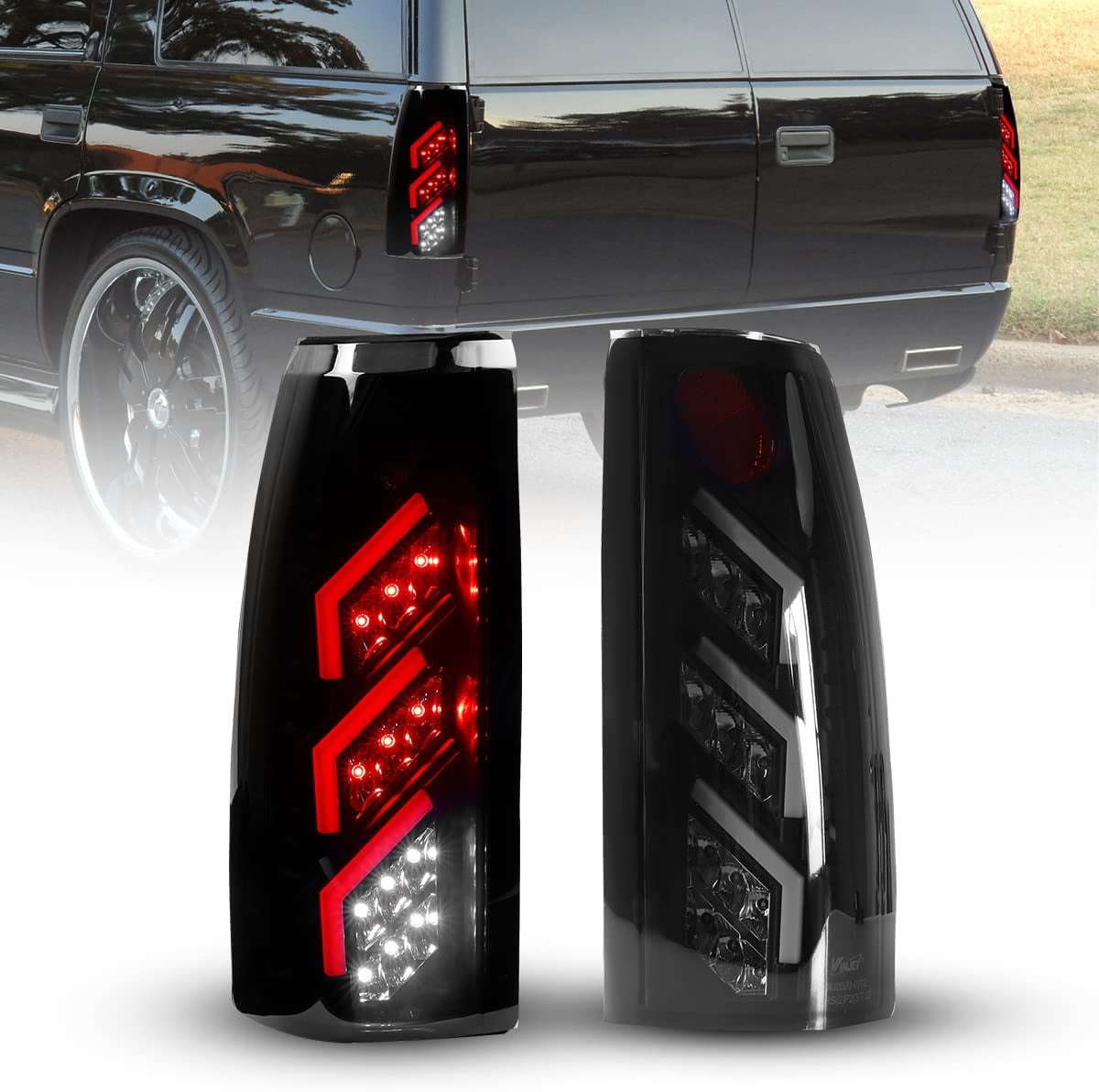 Full Led Tail Lights Assembly For 1988-1999 GMC C/K 1500 2500 Chevy ...