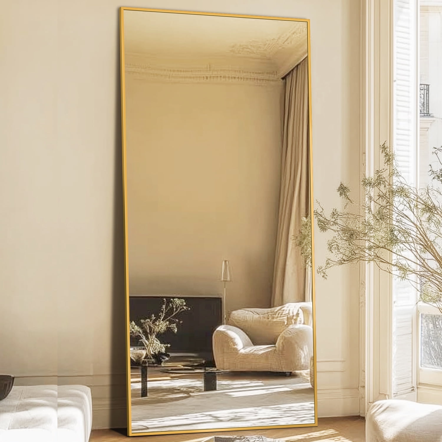 Full Length Floor Mirror 71"x32" Rectangle Floor Standing Tall Mirror ...