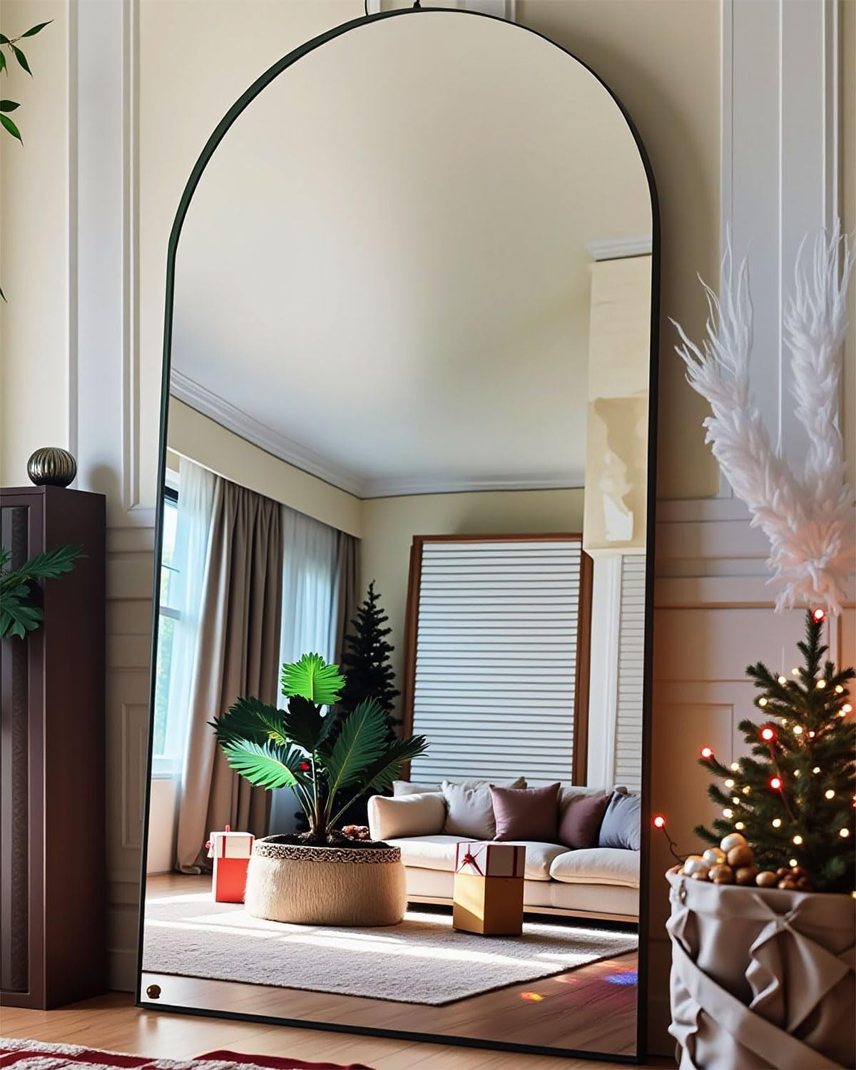 Full Length Floor Mirror - 71x30 Inches Oversized Arched Wall Mirror ...