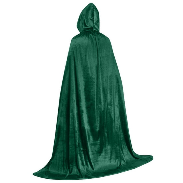 Full Length Hooded Cloak Halloween Costume Cape Cosplay Party Unisex ...