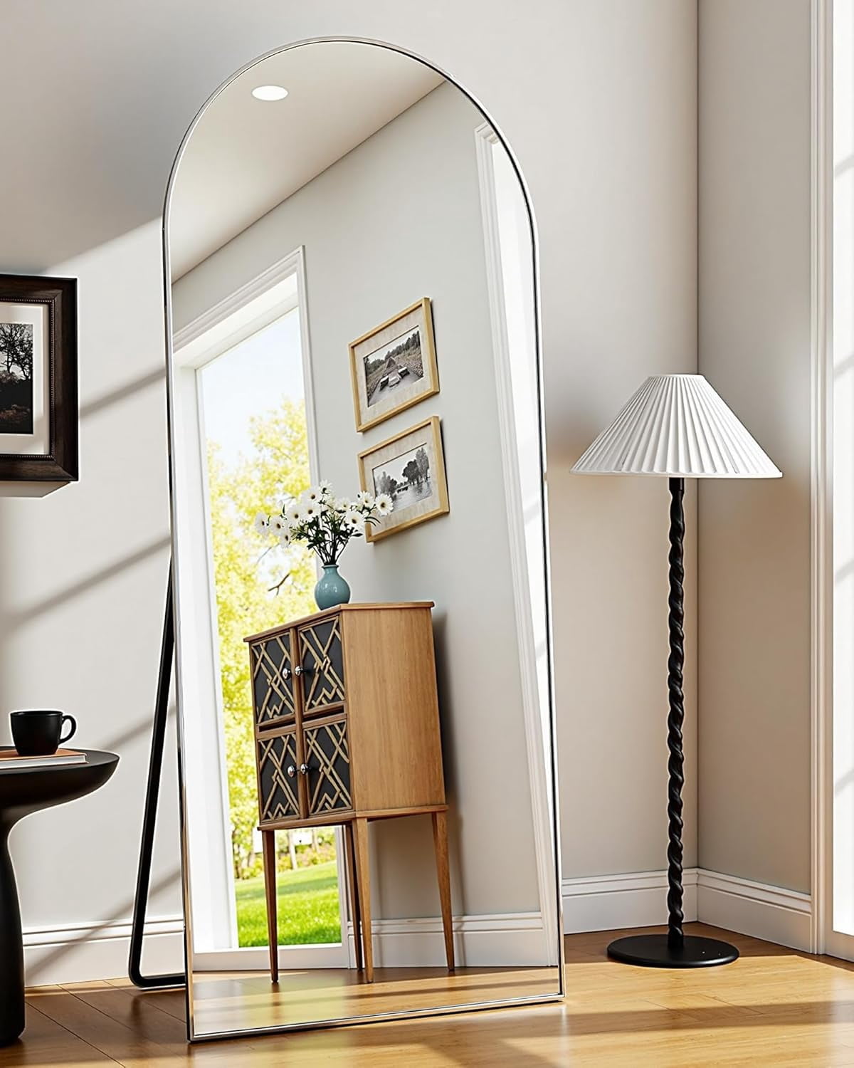 Full Length Mirror, 58" x 18" Aluminum Alloy Frame Floor Mirror ...