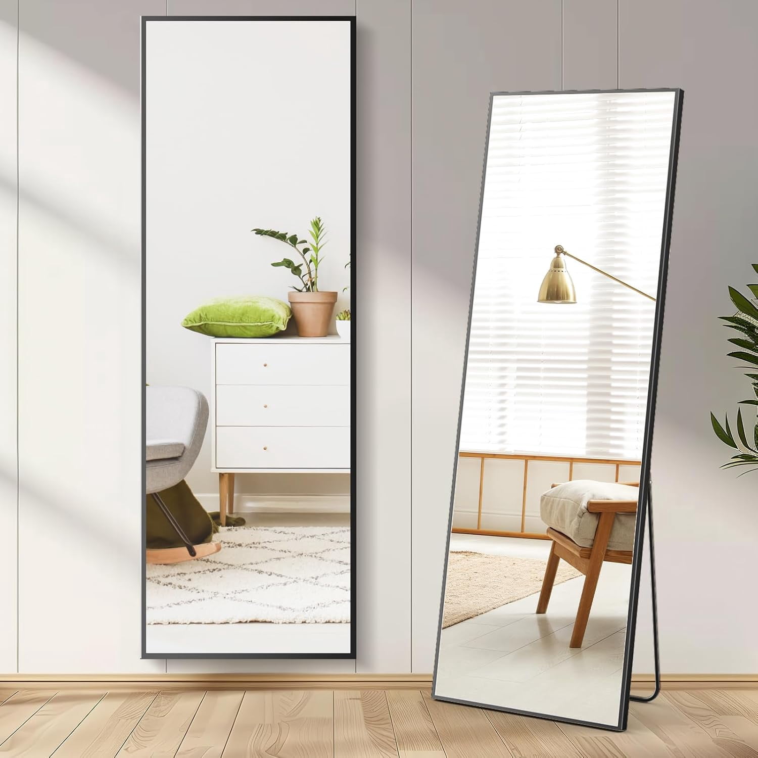 Full Length Mirror 59"x16" Full Body Floor Mirror for Bedroom or ...