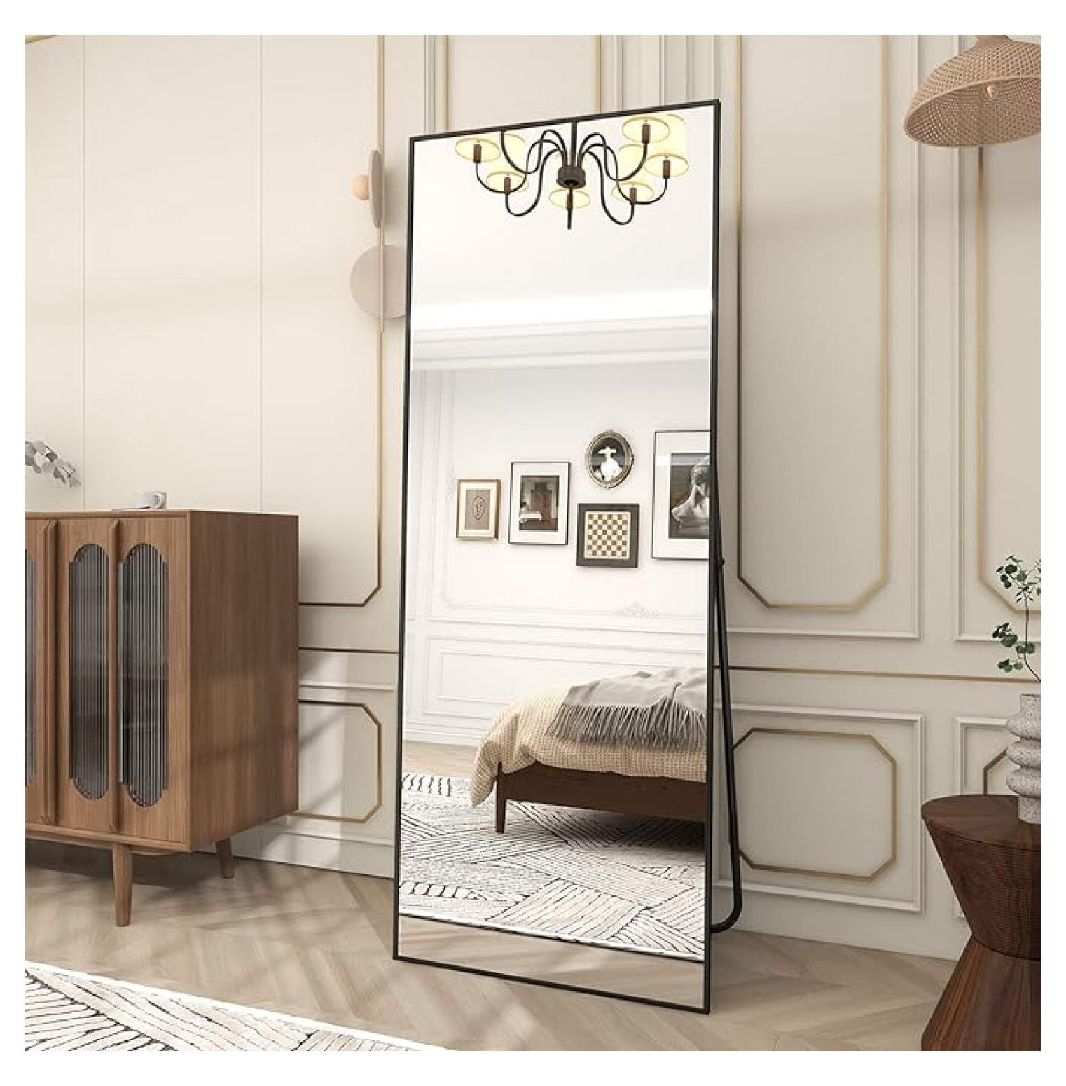 Full Length Mirror 64"x21" Nano Glass, Standing Rectangle Floor Mirrors ...