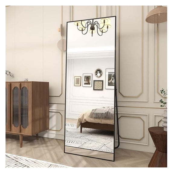 Full Length Mirror 64"x21" Nano Glass, Standing Rectangle Floor Mirrors ...