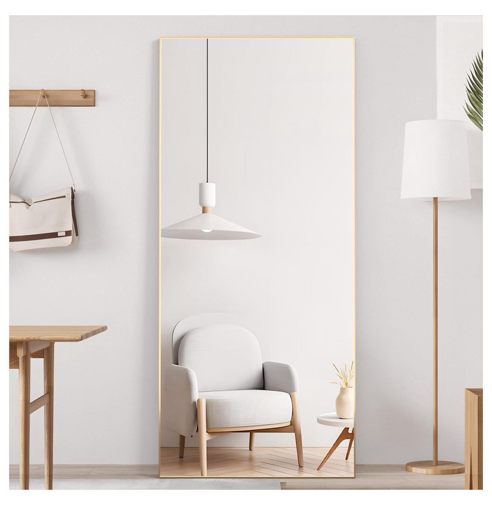 Full Length Mirror, 65" x 24" Rectangle Standing Floor Full Body ...
