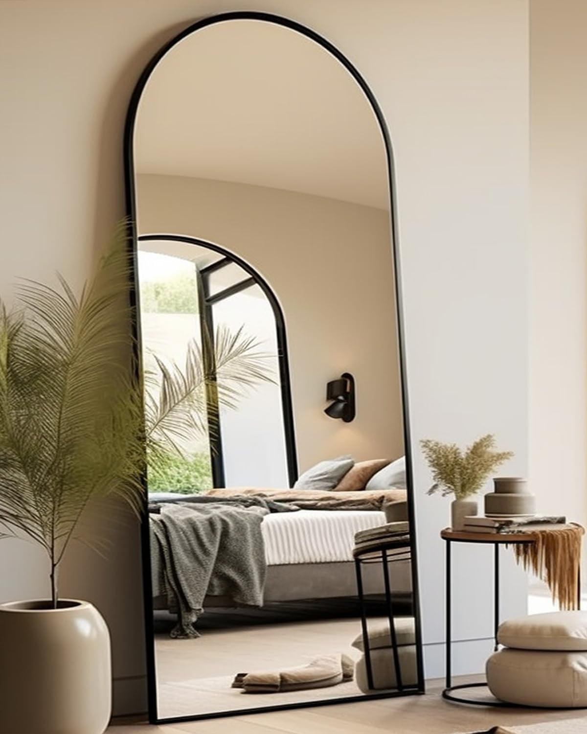 Full Length Mirror, Arched Floor Mirror with Stand, 28"x71" Oversized ...