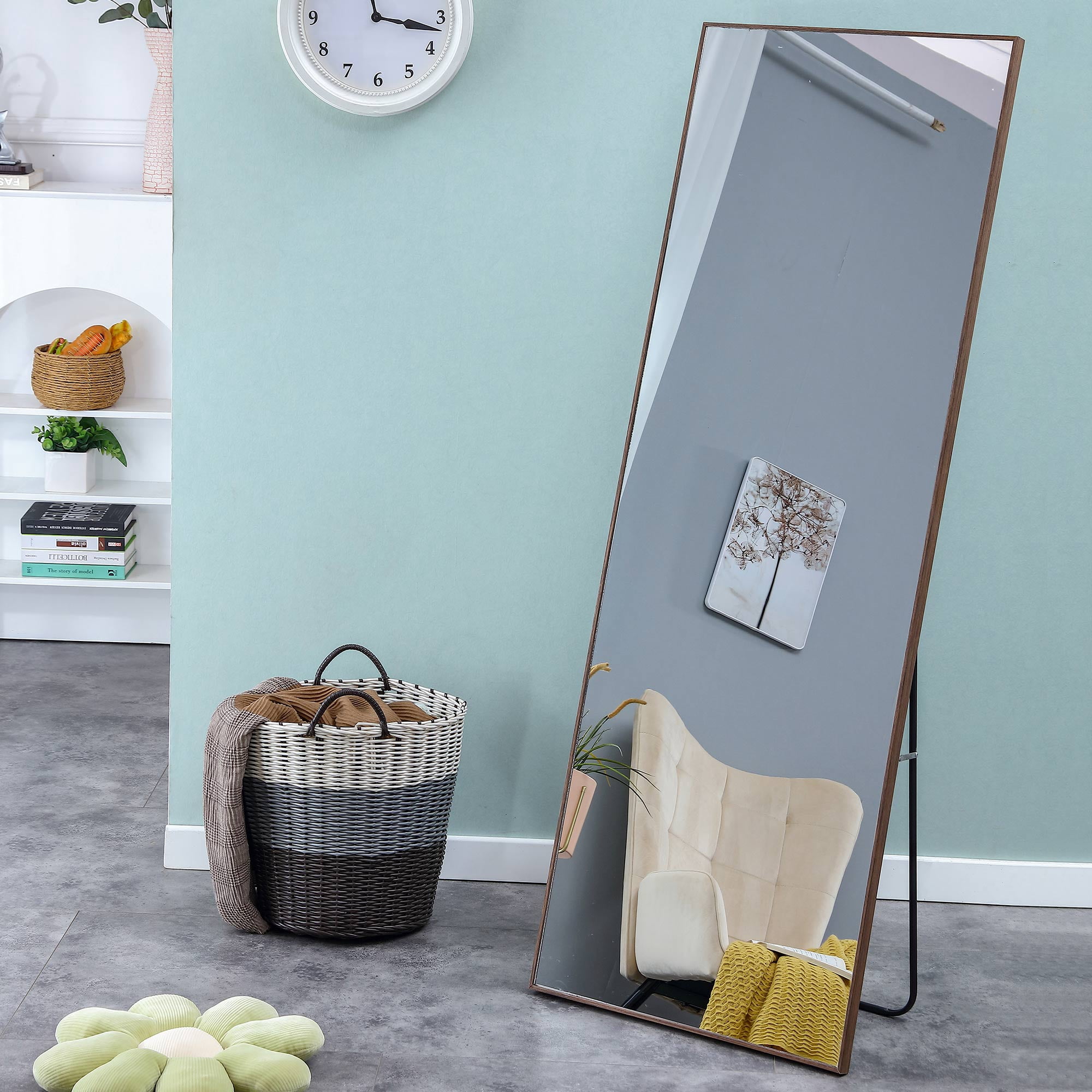 Full Length Mirror Clean and beautiful solid wood frame full-length ...