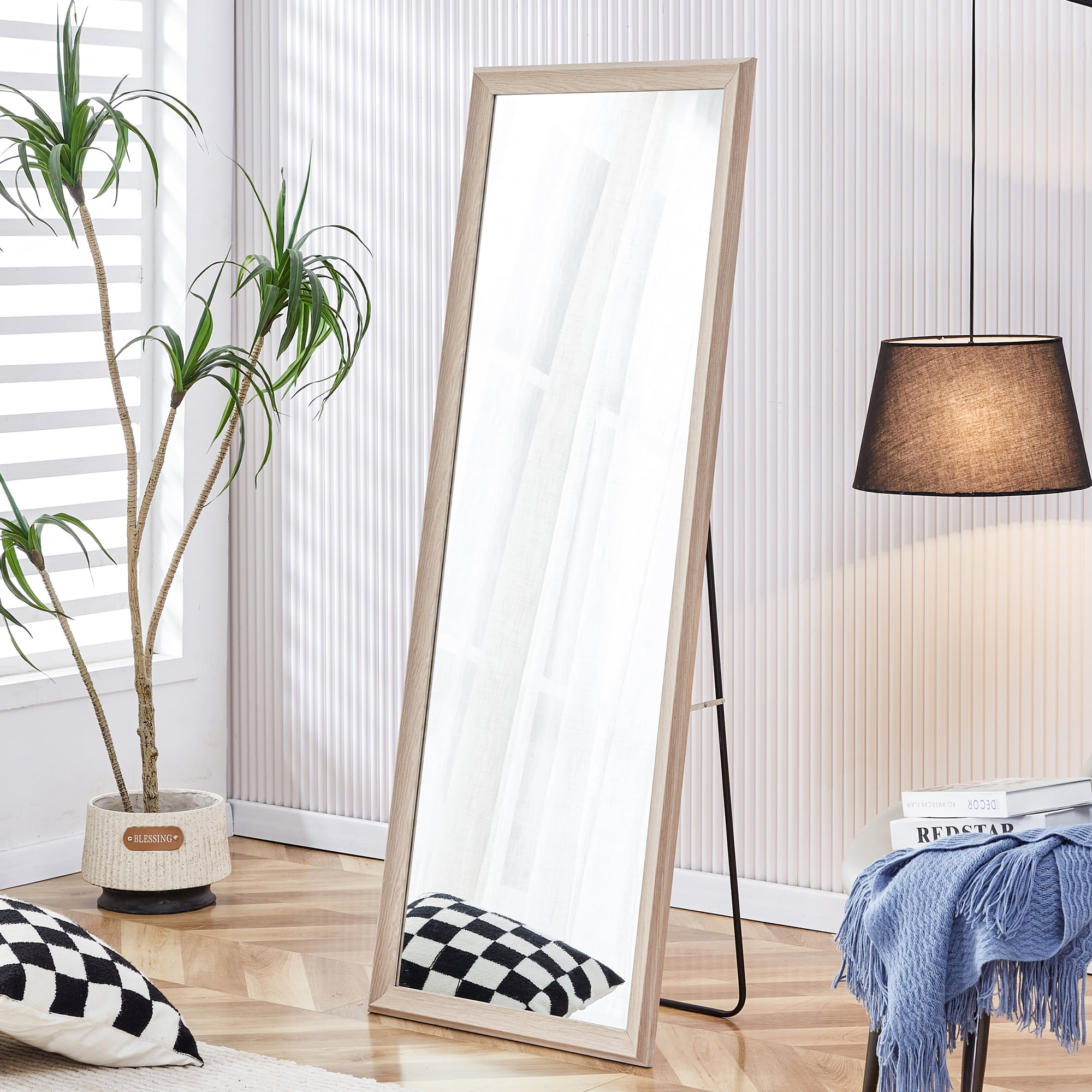 Full Length Mirror Floor Mirror with Mount, 65x22 Inch Floor Body ...