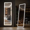Full Length Mirror With LED Lights, 64"X21" Lighted Floor Standing ...