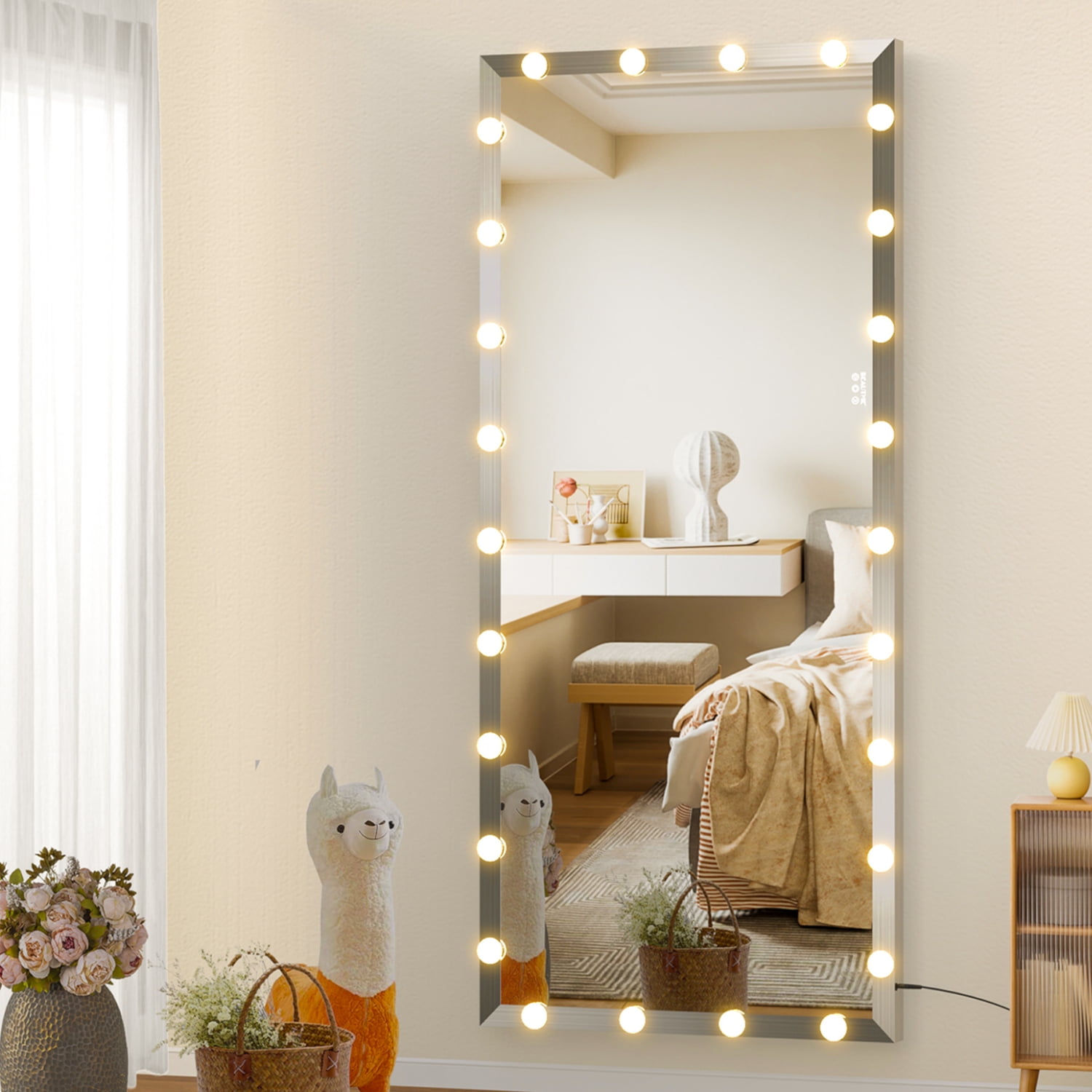 Full Length Mirror with LED Lights, LED Lighted Full Body Mirror w ...