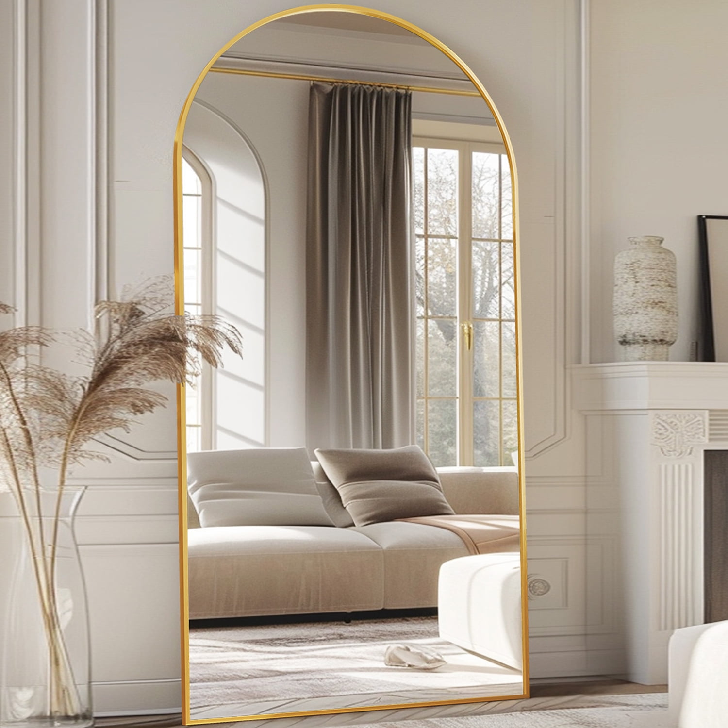 Full Length Mirror Large Arched 78"x38" Modern Oversized Full Body ...