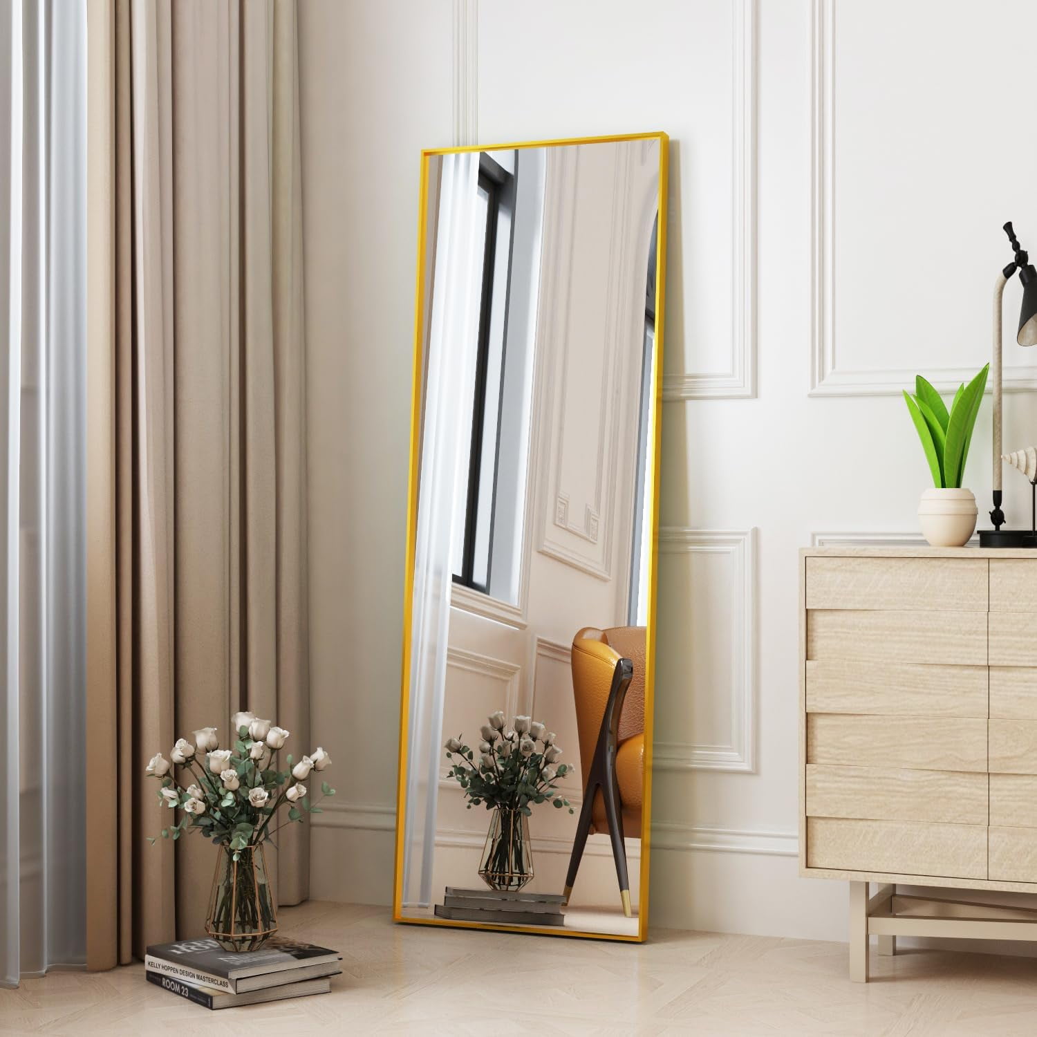 Full Length Mirror Stand, 59"x22" Standing Floor Mirror Full Body ...