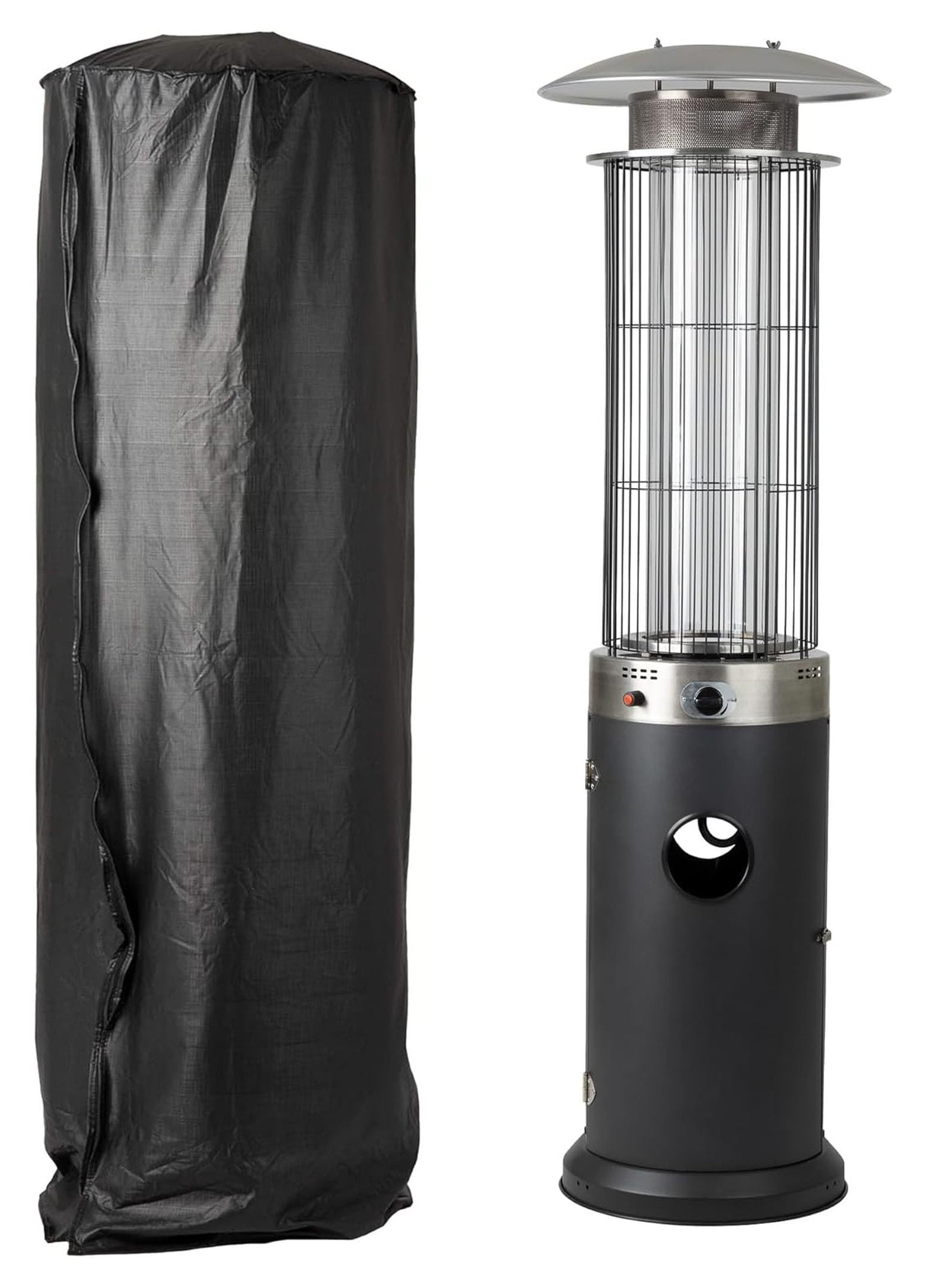 Full-Length Outdoor Vinyl Cover for Spiral Flame LPG Patio Heaters with ...