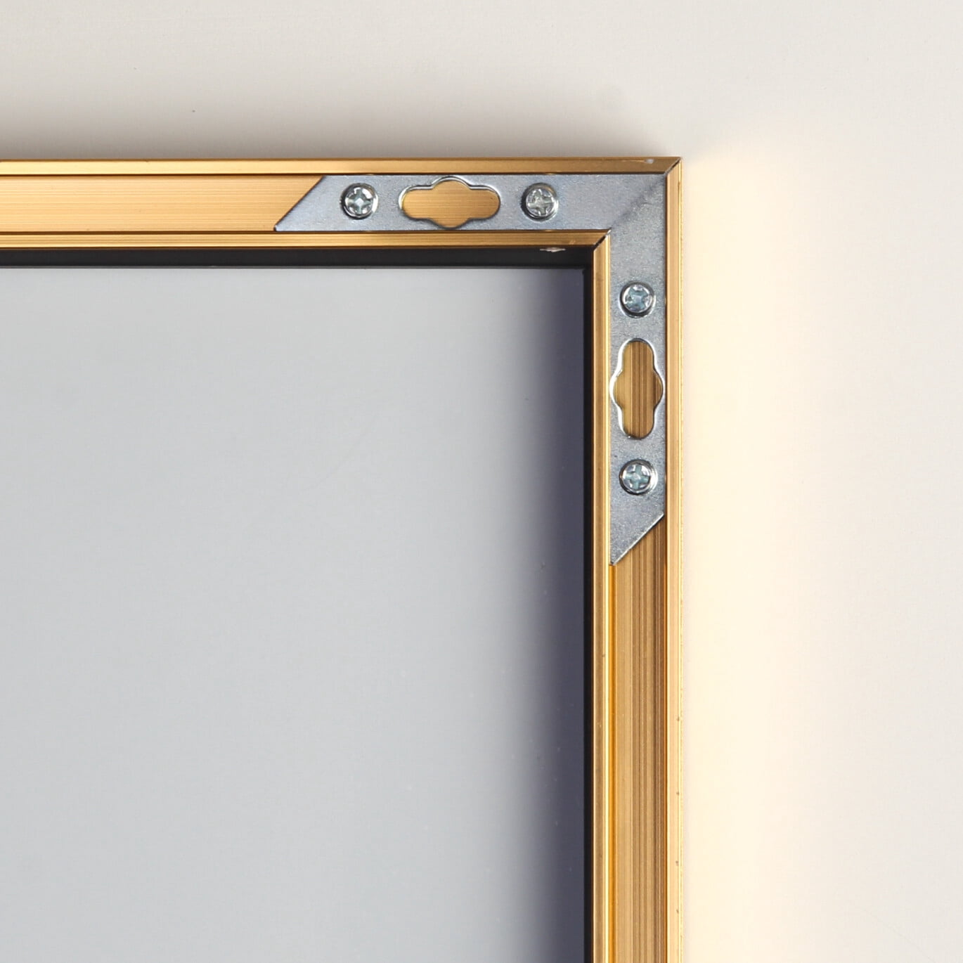 Full-Length Tempered Glass Mirror, 71" x 32" Gold Frame with Wall Mount ...