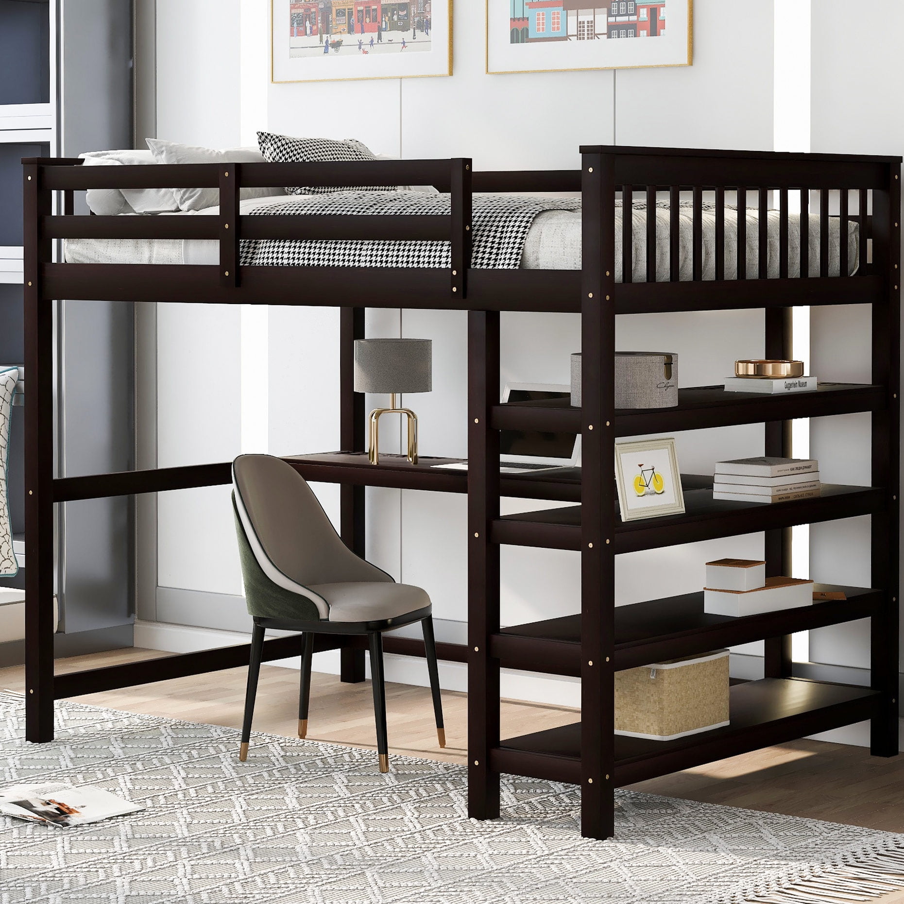 Full Loft Bed | Sturdy and Stable | Bedroom Usage - Walmart.com