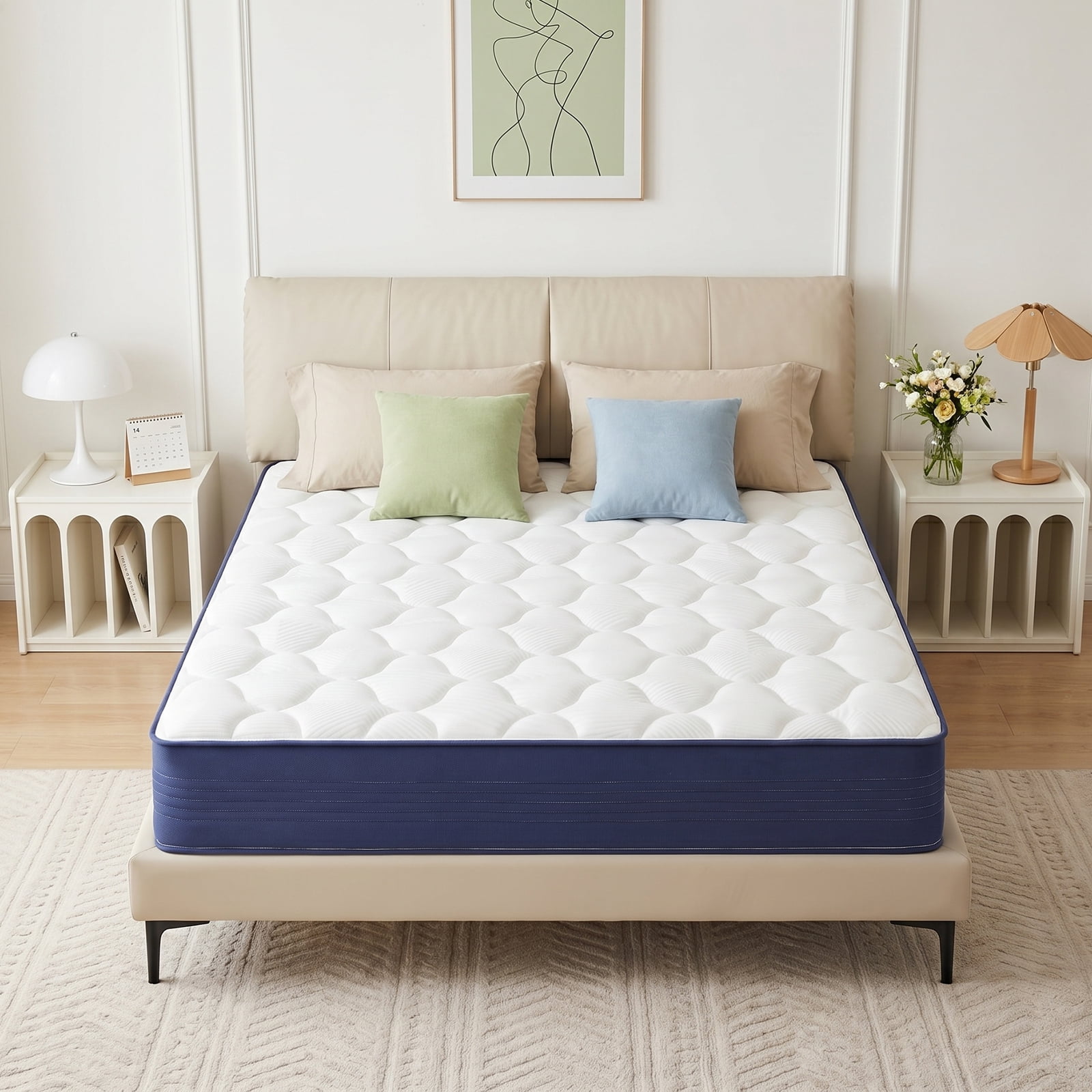 Full Mattress,10 Inch Hybrid Memory Foam Mattress in a Box, Pressure ...