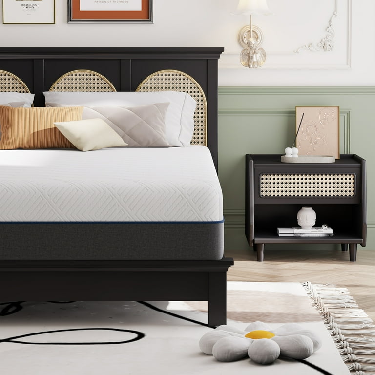 Doubleslee Full Mattress 12 Gel Memory Foam Mattress Full size Innerspring Hybrid Mattress in A Box Double Sided Use