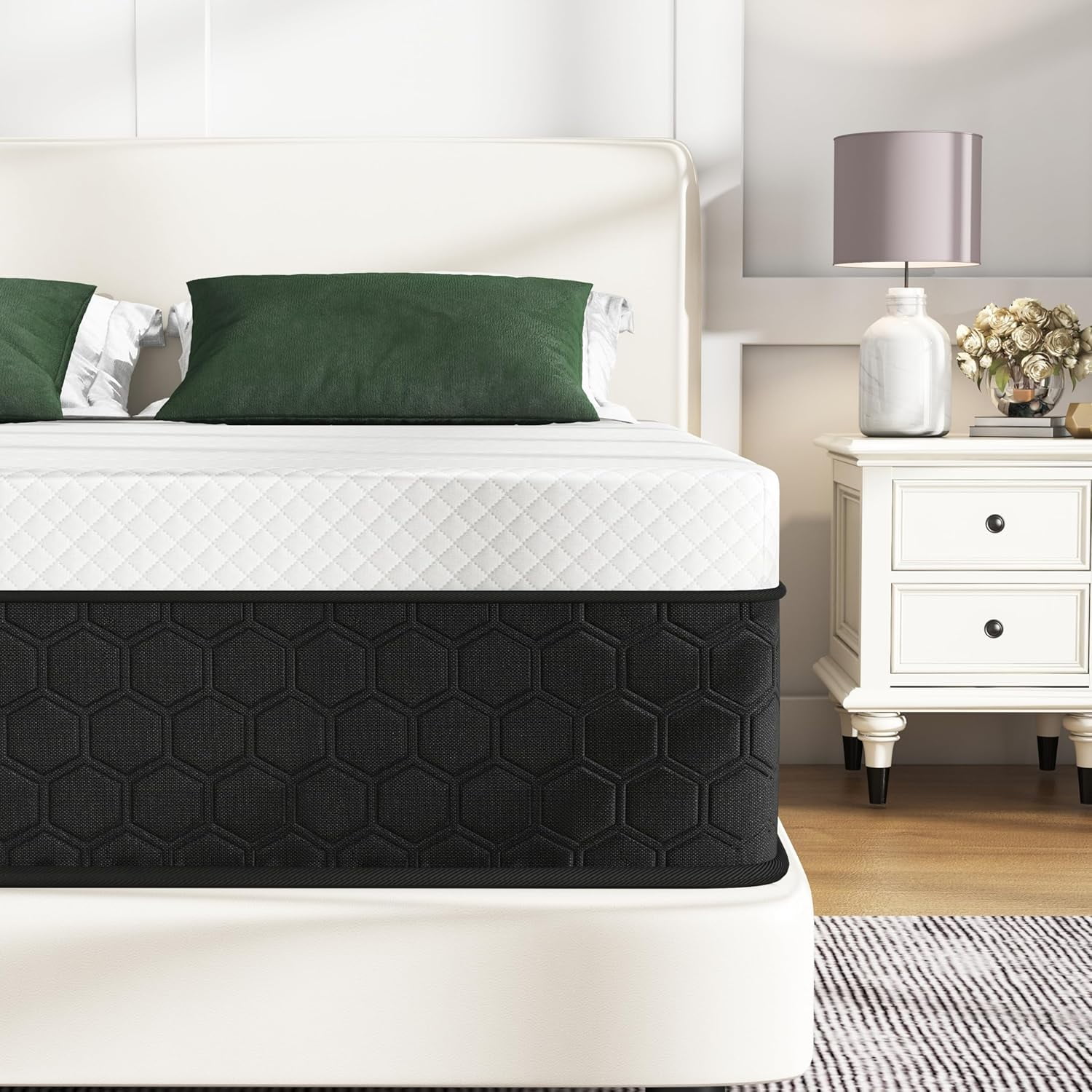 Full Mattress, 12 Inch Cooling-Gel Memory Foam and Pocket Spring Hybrid ...