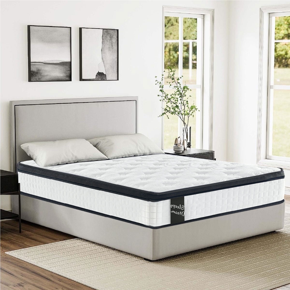 Full Mattress, 12" Memory Foam Mattress in a Box, Pocket Spring Queen ...