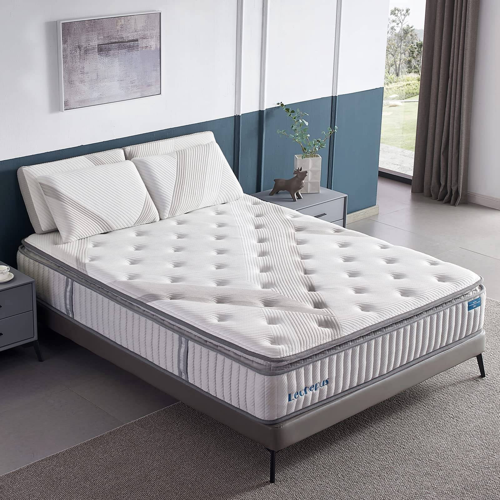 Full Mattress, 12 inch Cooling Gel Memory Foam Hybrid Mattress with ...