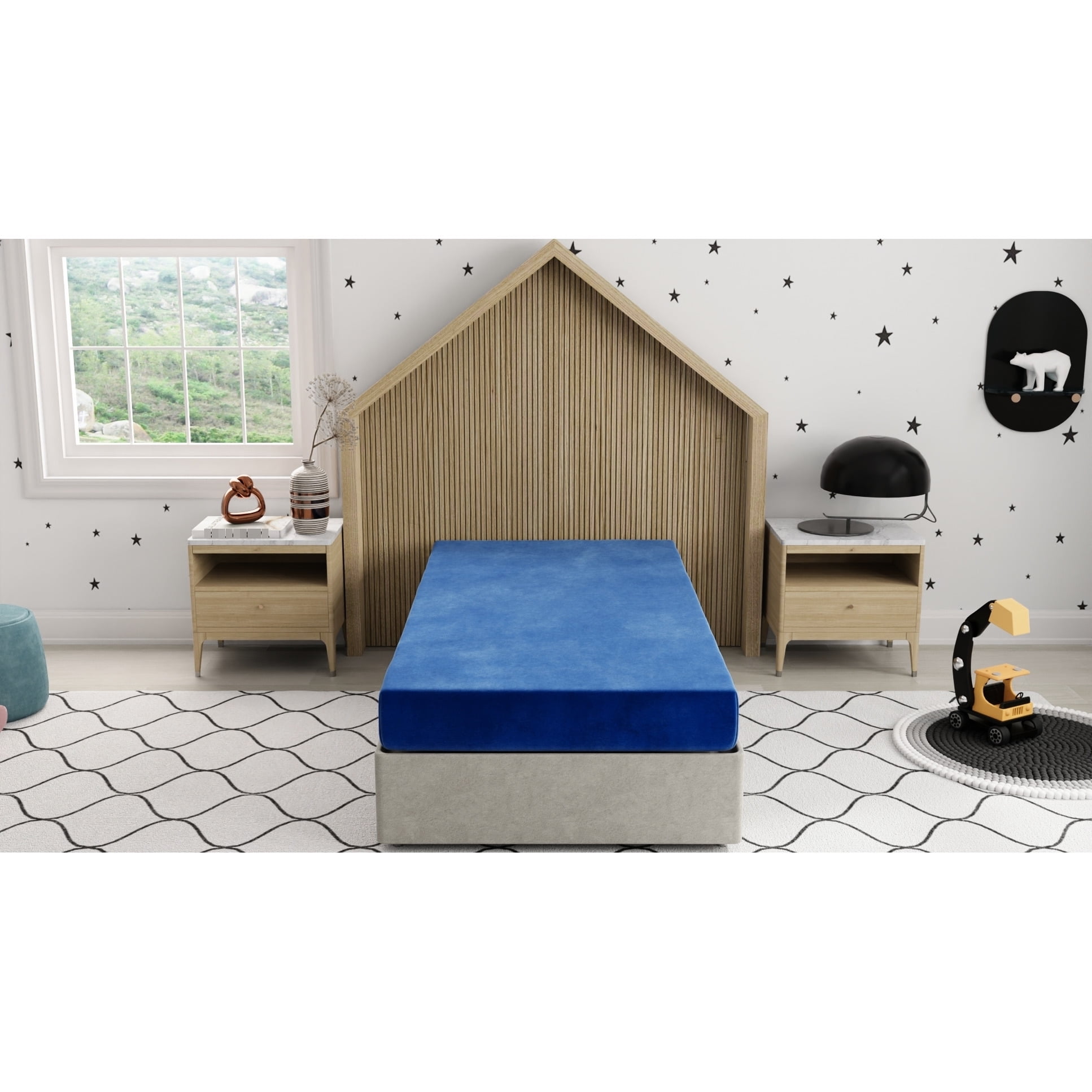 Full Mattress 7" Blue - Waterproof Foam With 2" Memory And Strong ...