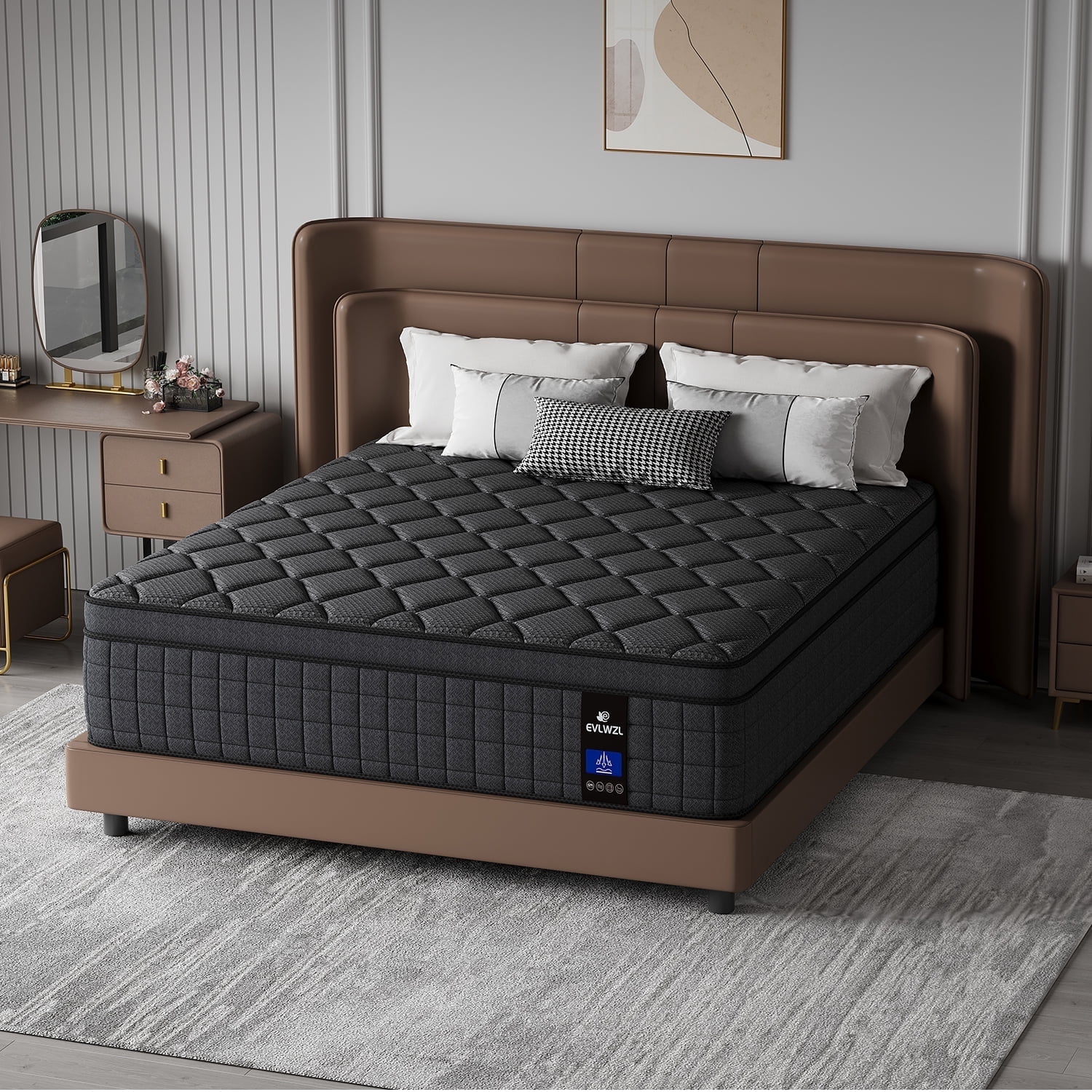 Full Mattress, EVLWZL 12 Inch Memory Foam Mattress in a Box, Cool ...