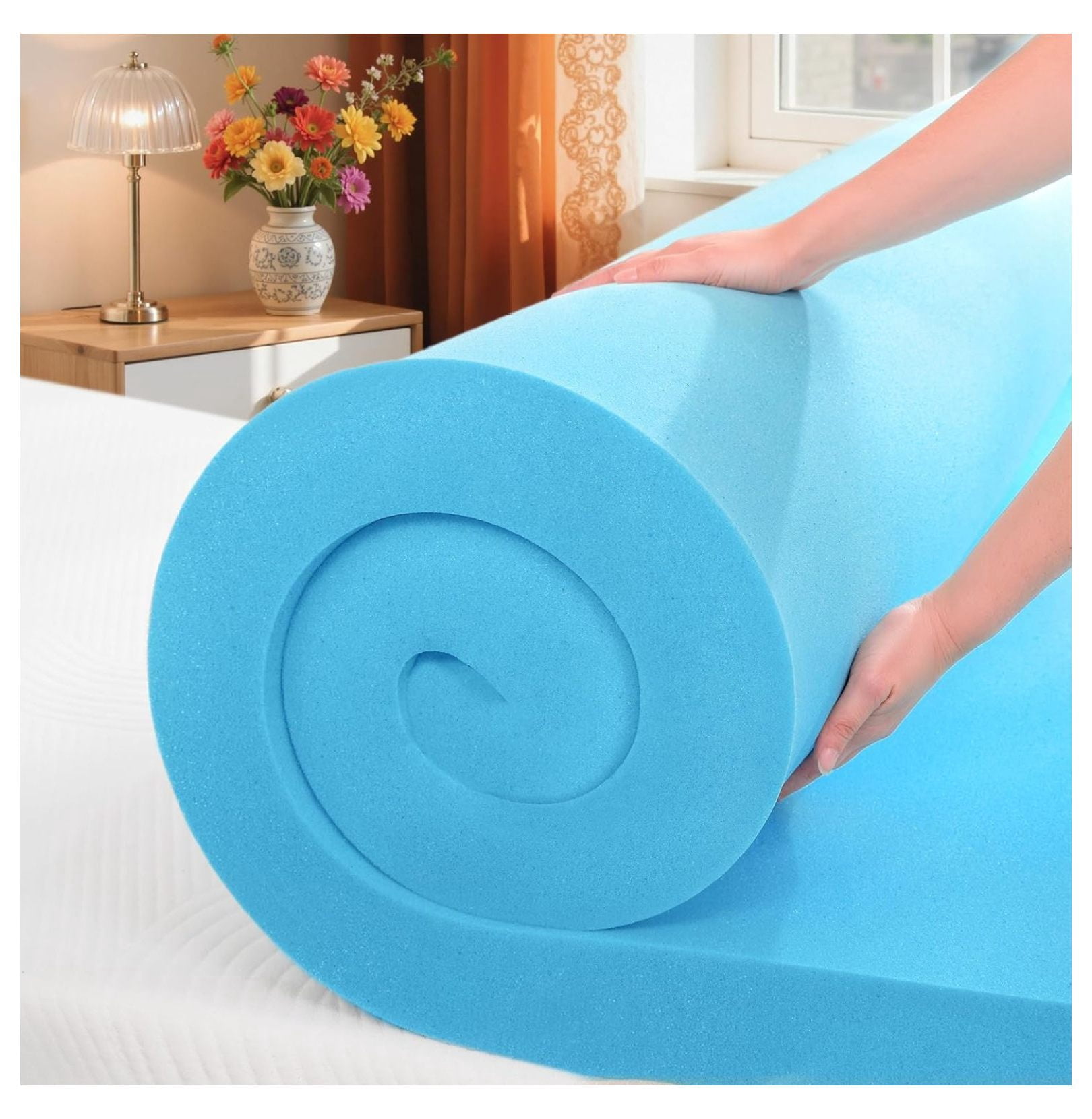 Full Mattress Topper, 2 Inch Gel Infused Memory Foam Bed Topper, Soft ...