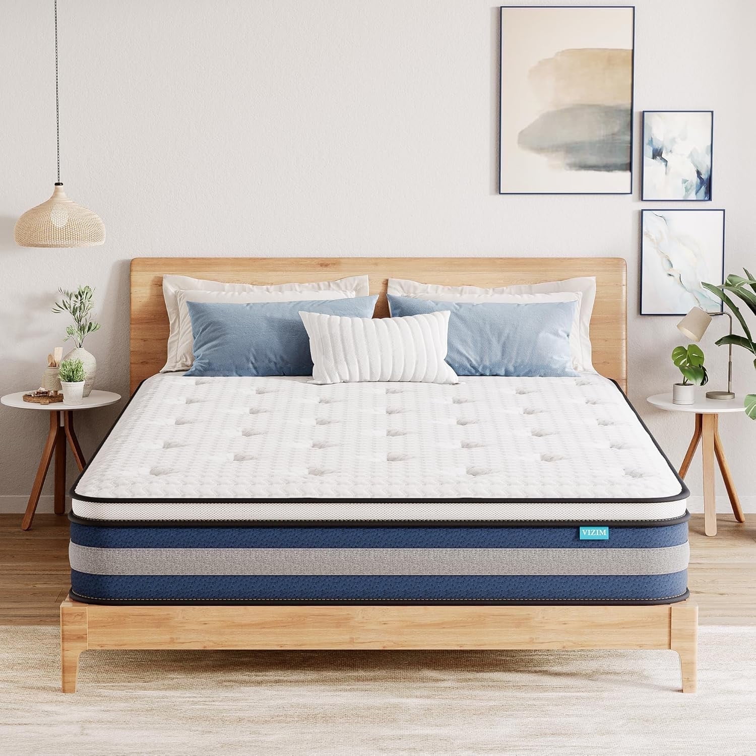 Full Mattress, VIZIM 12 Inch Hybrid Mattress with Individual Pocket ...