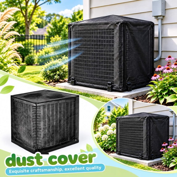 Full Mesh Central Air Conditioner Cover, All-Season Outdoor Equipment ...