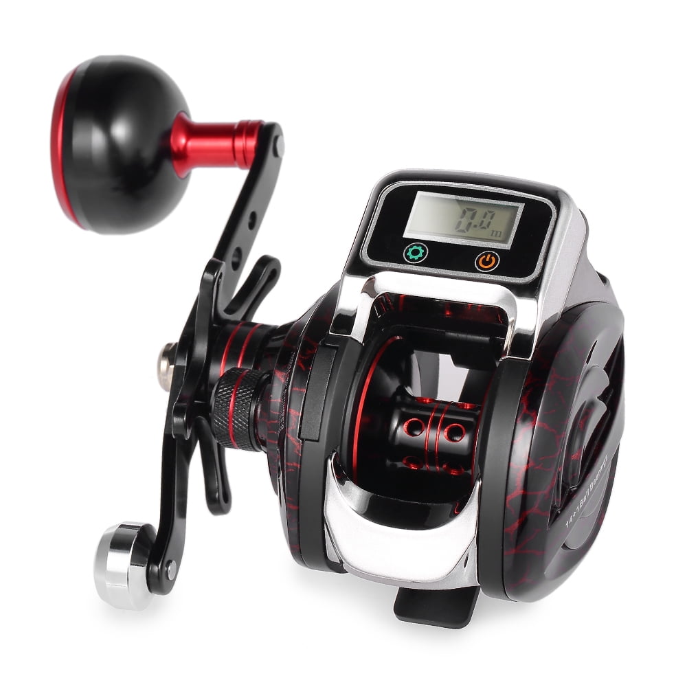 Full Metal 14+1BB Left / Right Fishing Reel with LED Digital Display ...