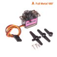 (Full Metal 180°)1Pc MG90S 180° 360° Micro Metal Gear High Speed Servo ...