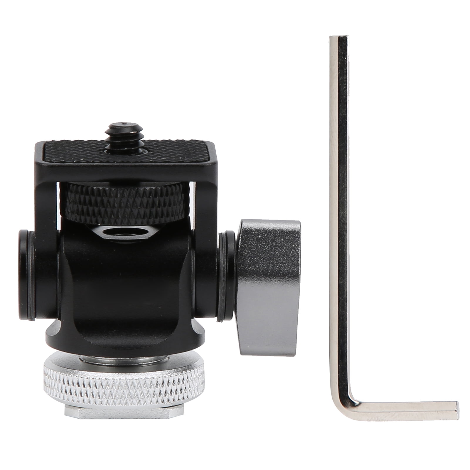 Full Metal 360 Degree Rotatable Ballhead Monitor Microphone Fill Light ...