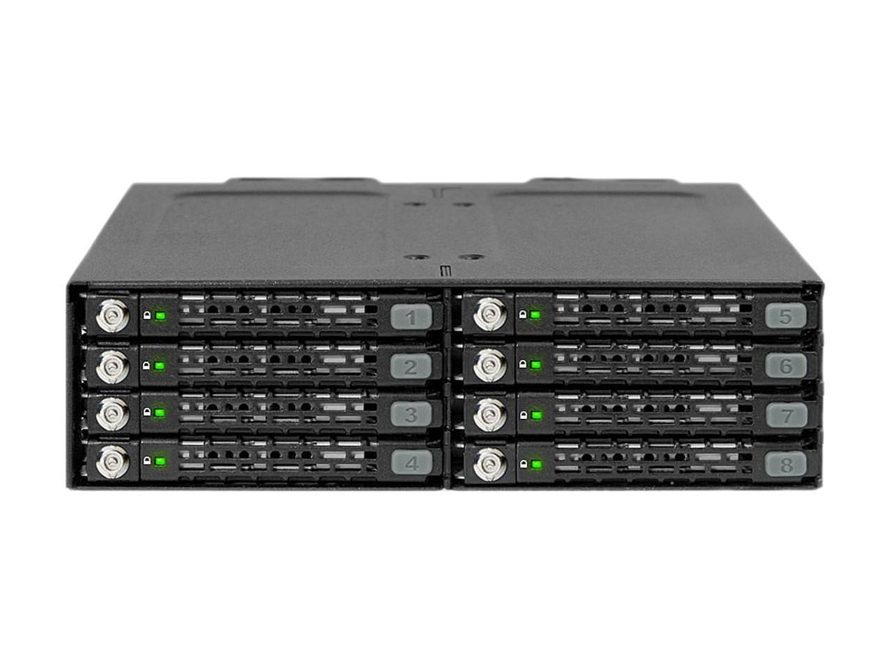 Full Metal 8 Bay 2.5" SATA HDD & SSD Backplane Cage - Walmart.com