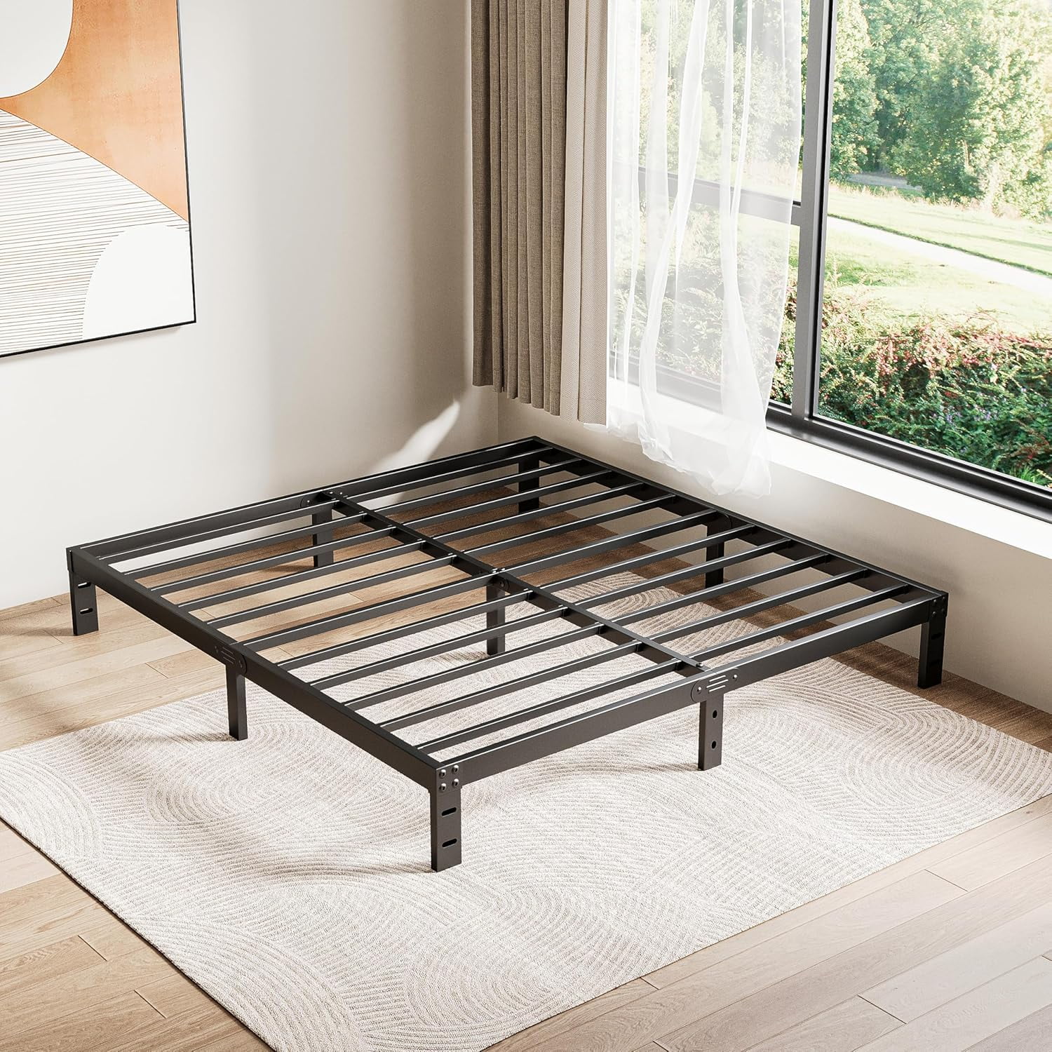 Full Metal Bed Frame, 7-Inch Platform, Heavy Duty, Low Profile, No Box ...