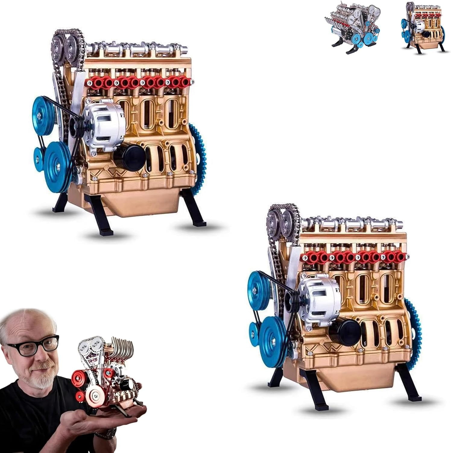 Full Metal Car Engine Model, Metal Car Engine Model Kit, Resin Car ...