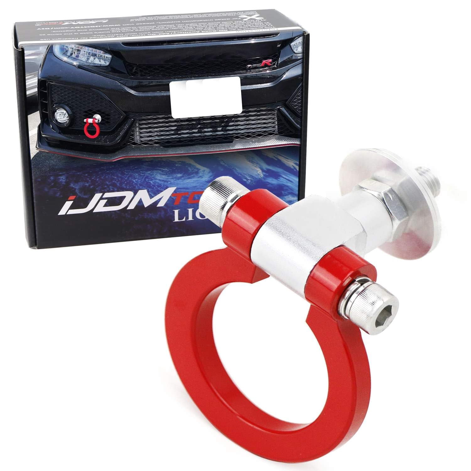 Full Metal Universal Fit Red Track Racing Style Tow Hook Ring ...