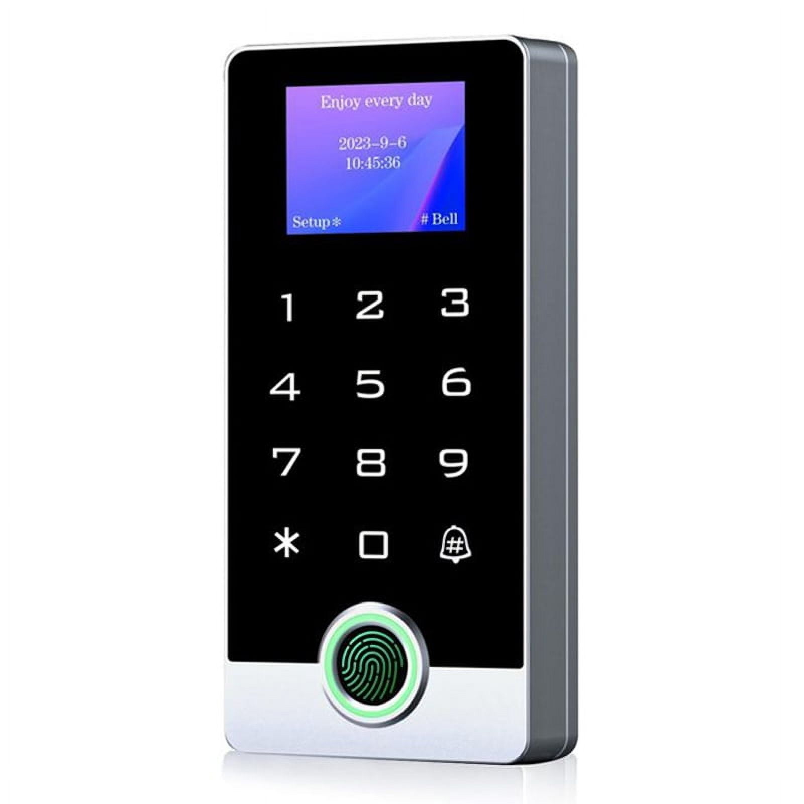 Full Metal WiFi TUYA Access Control System with LED Screen Voice Fingerprint Password Stand ...