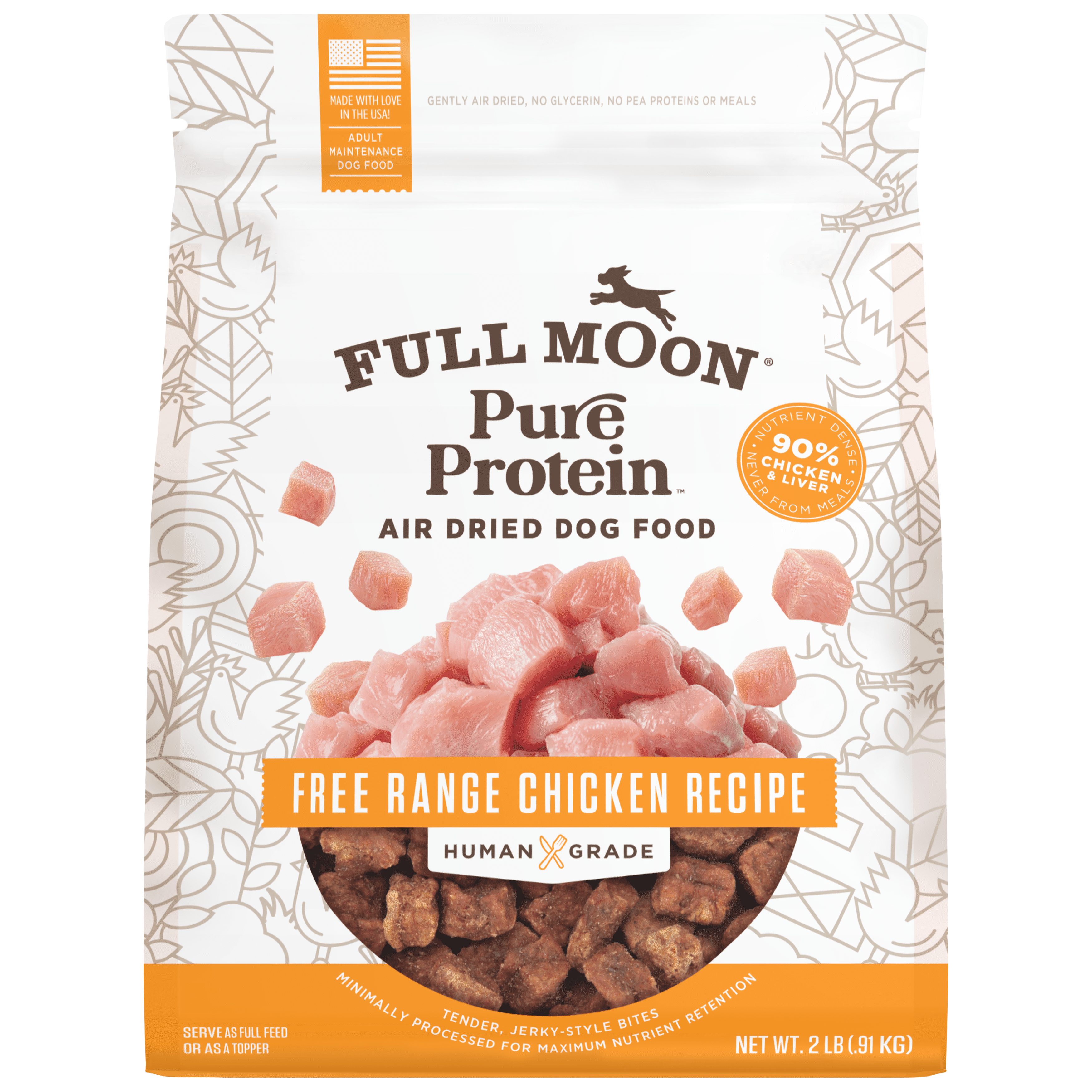 Full Moon Air Dried Chicken Dog Food (Premium Feed, 32 Ounces ...