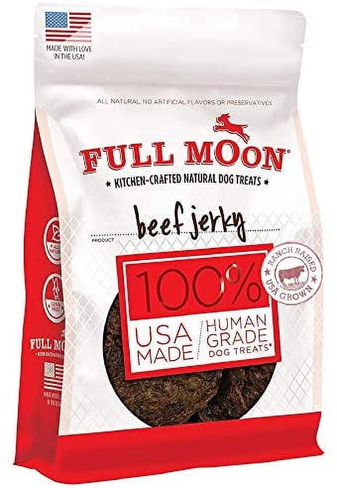 Full Moon Dog Treats, Healthy All Natural Beef Jerky, Human-Grade ...