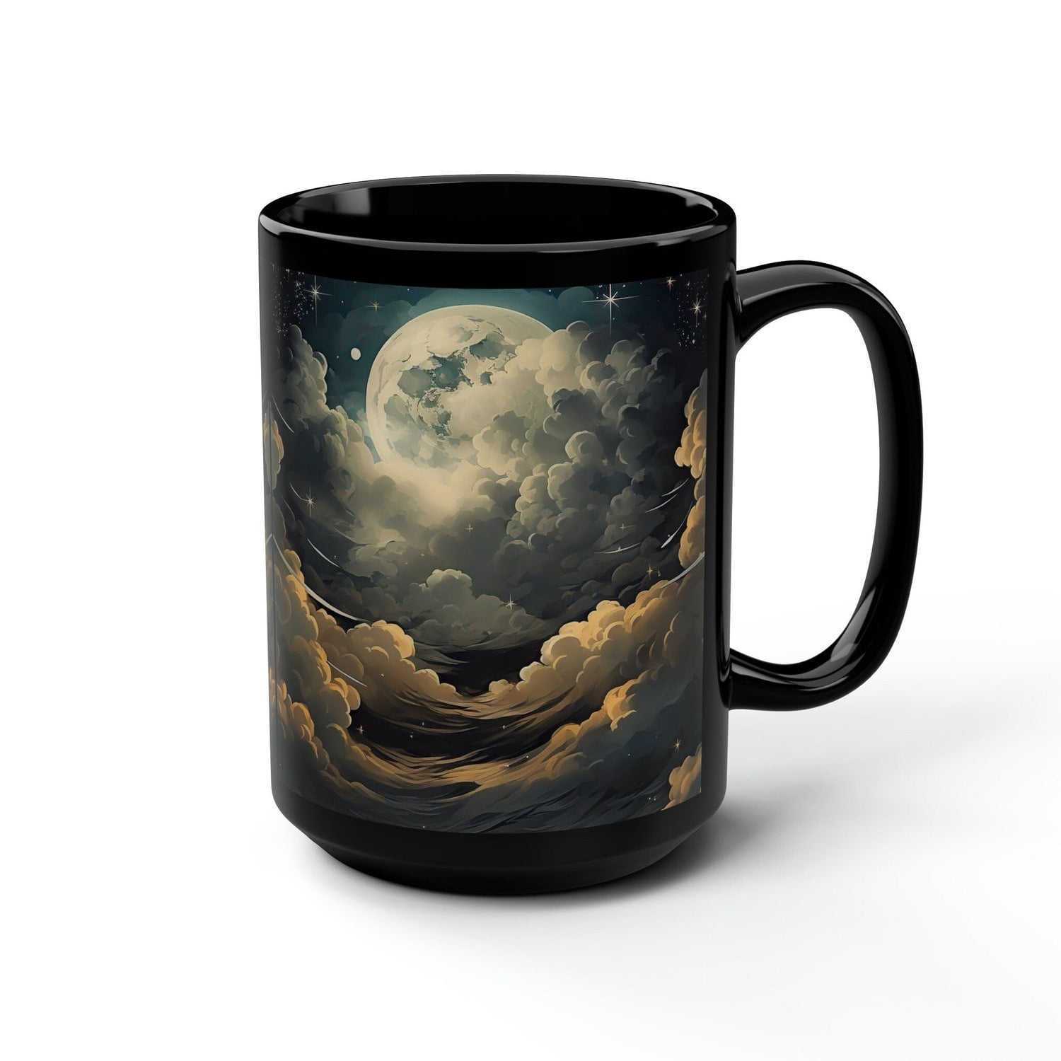 Full Moon Cloudscape Mug: Celestial Coffee Cup, Moon Lover Gift ...