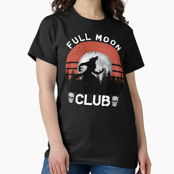 Full Moon Club Lunar Gathering Celestial Wolf Night Theme Unisex T-Shirt, up to size 5XL ...