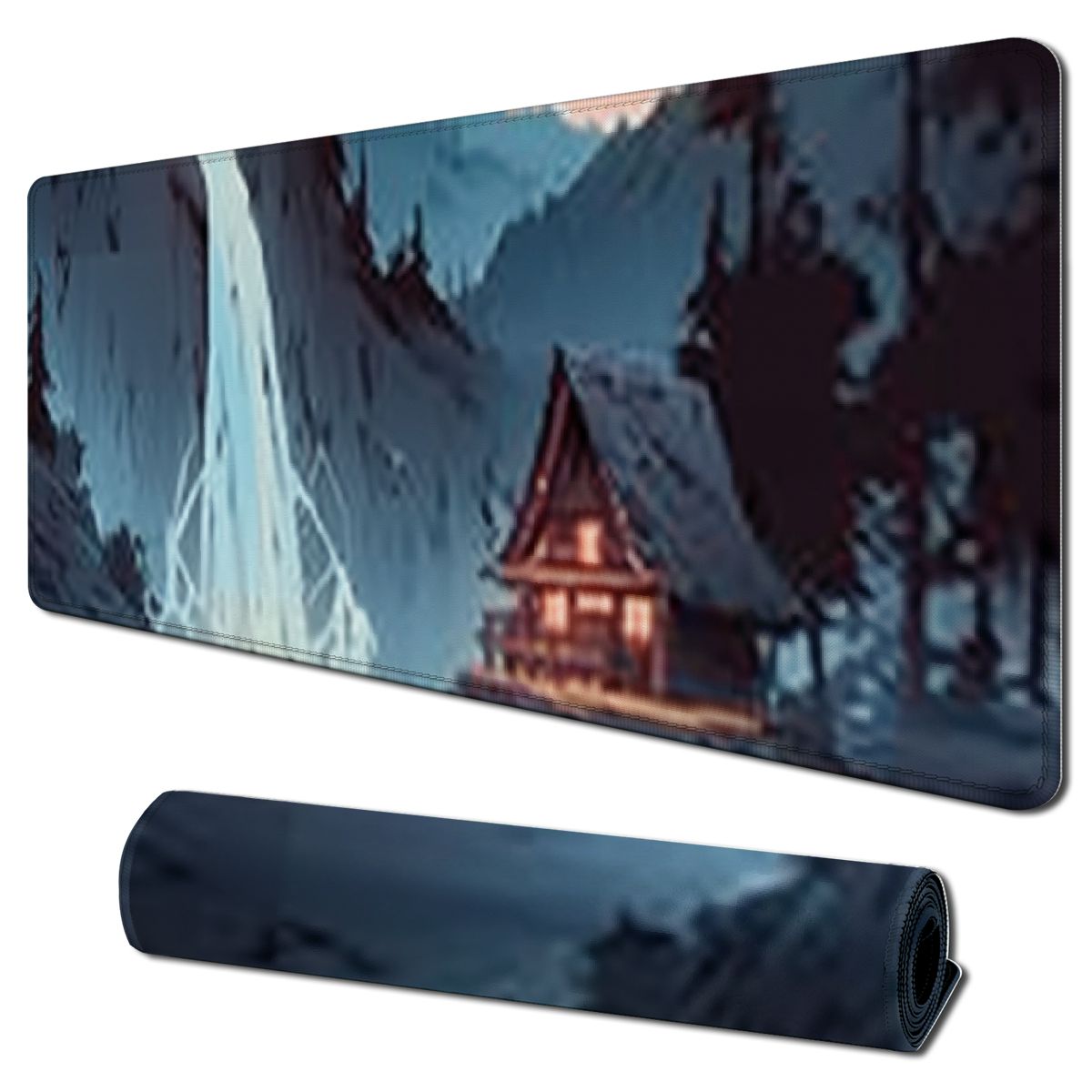 Full Moon Desk Mat Forest Mouse Pad Large Gaming Mouse Pad Full Desk ...