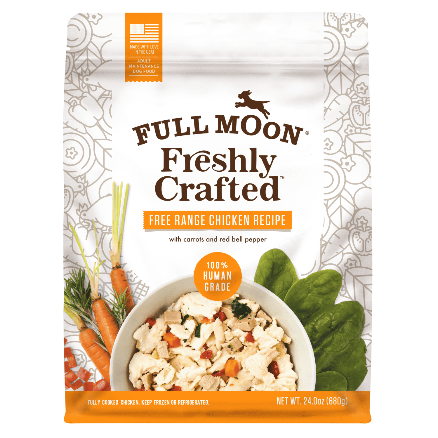 Full Moon Freshly Crafted Free Range Chicken Dog Food 24 Oz - Walmart.com