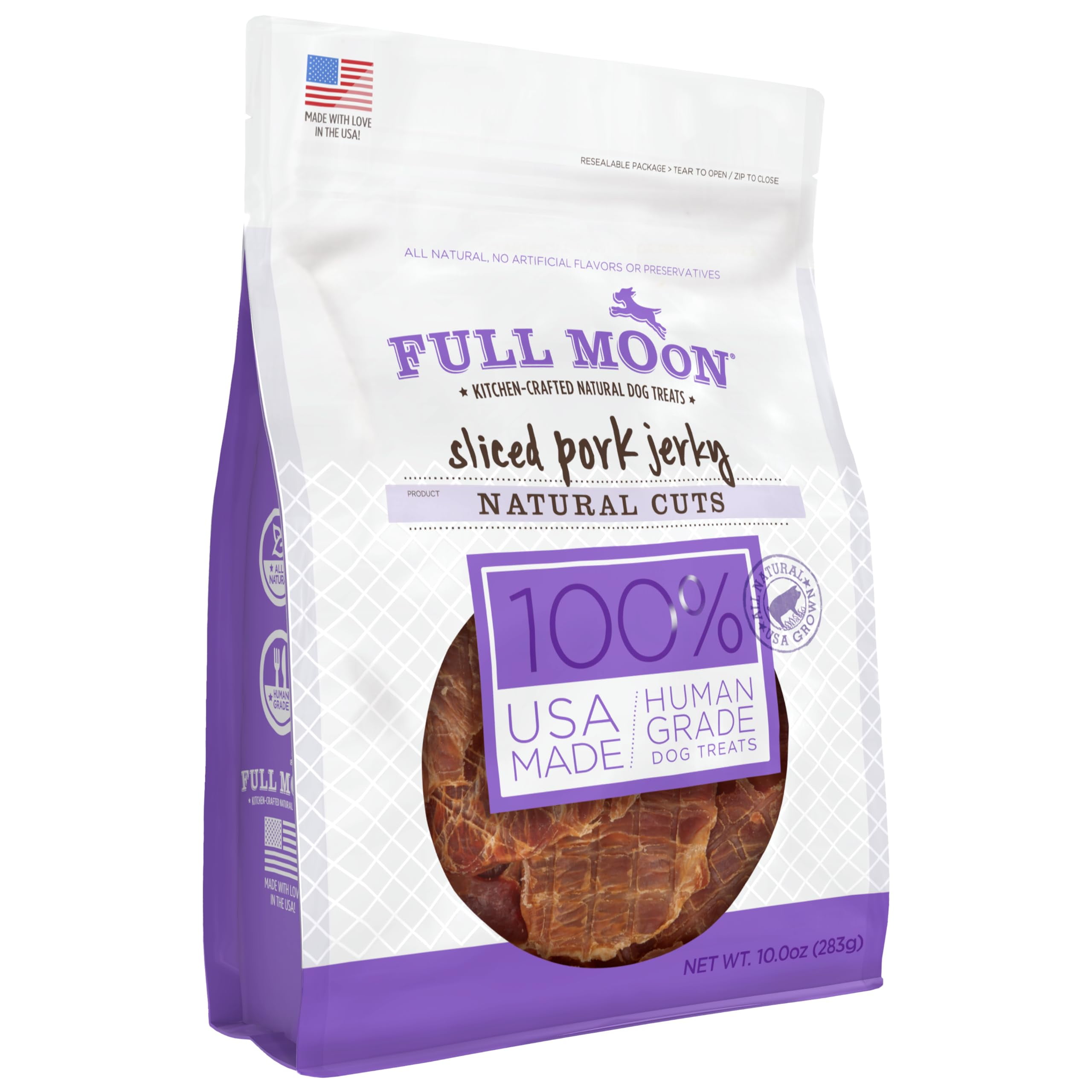 Full Moon Natural Cut Pork Jerky Healthy All Natural Dog Treats Human ...