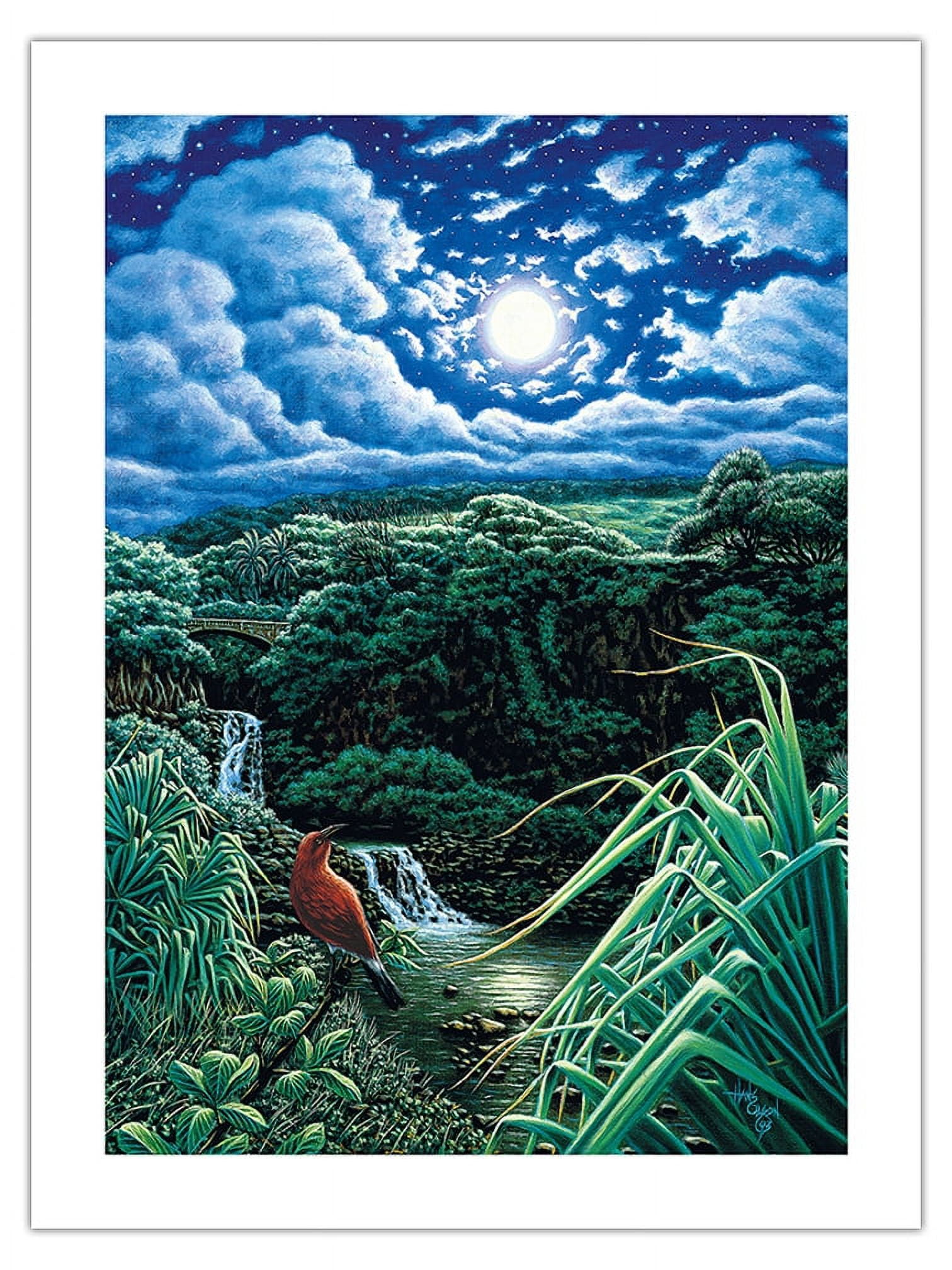 Full Moon Over Seven Sacred Pools - The Pools of ‘Ohe’o Maui Hawaii ...