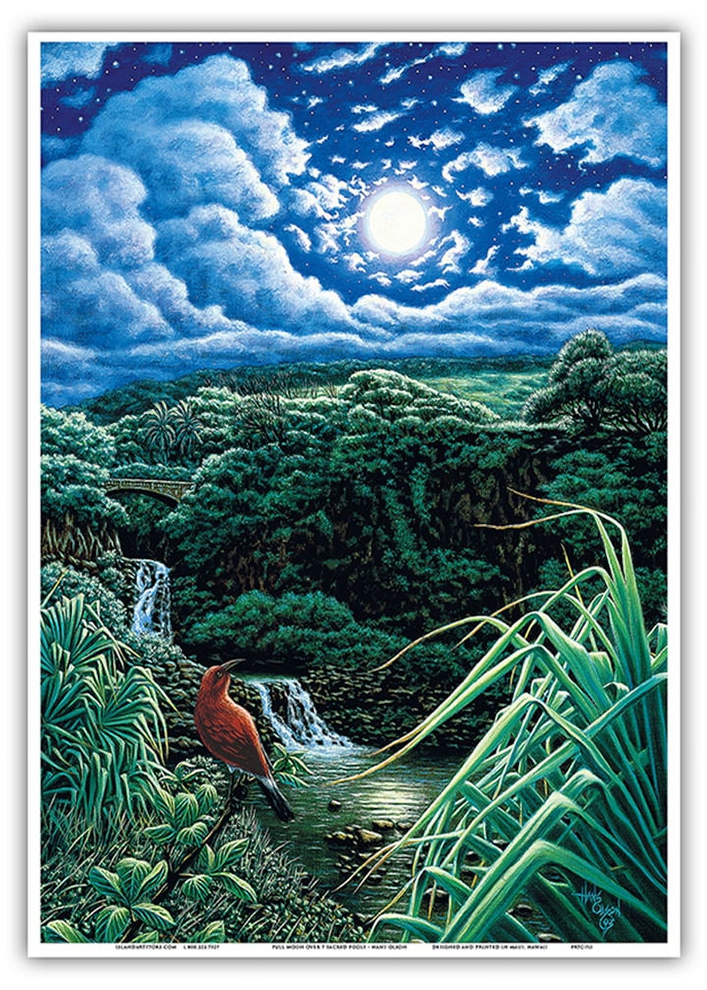 Full Moon Over Seven Sacred Pools - The Pools of ‘Ohe’o Maui Hawaii ...