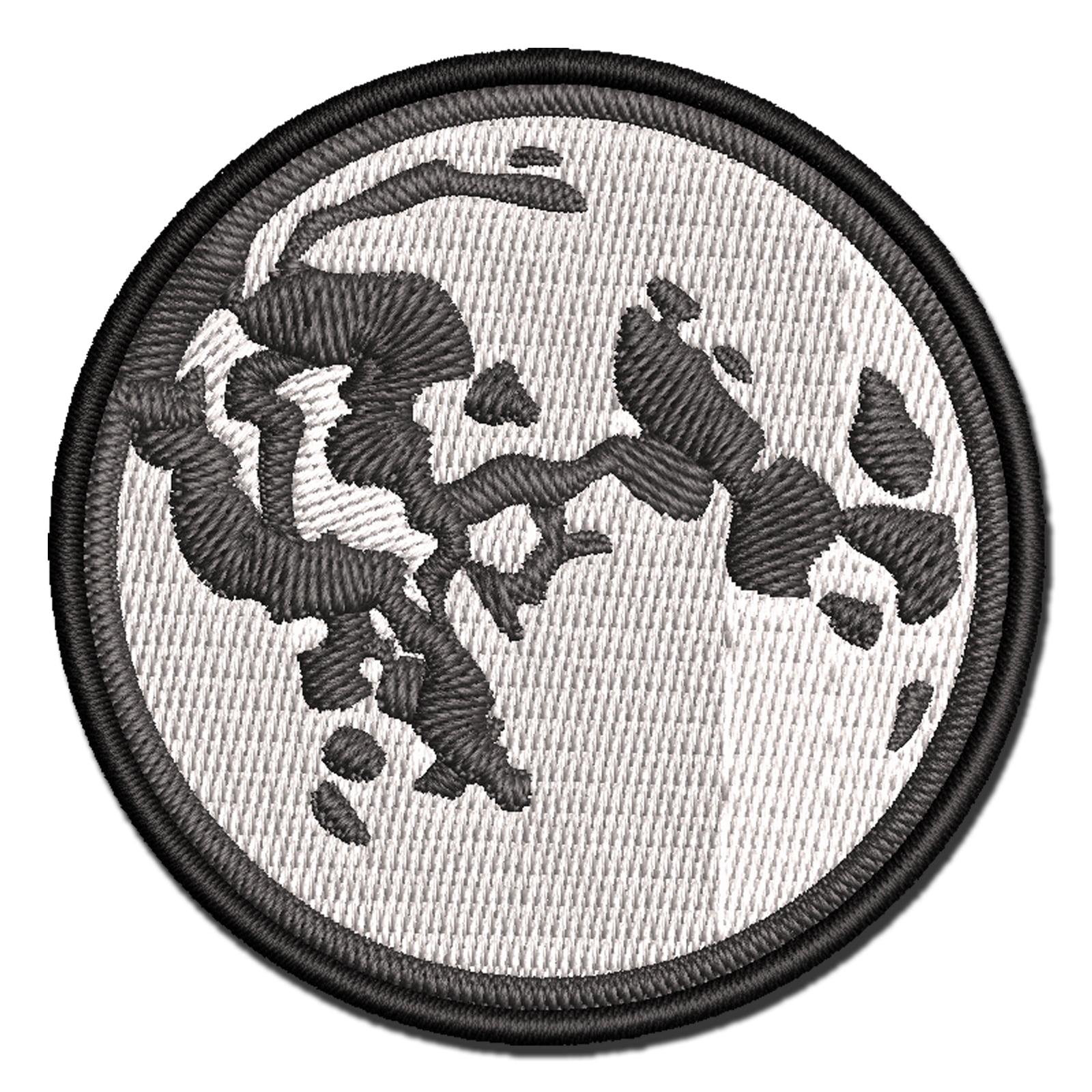 Full Moon Phase Applique Multi-Color Embroidered Hook & Loop Patch - 2. ...