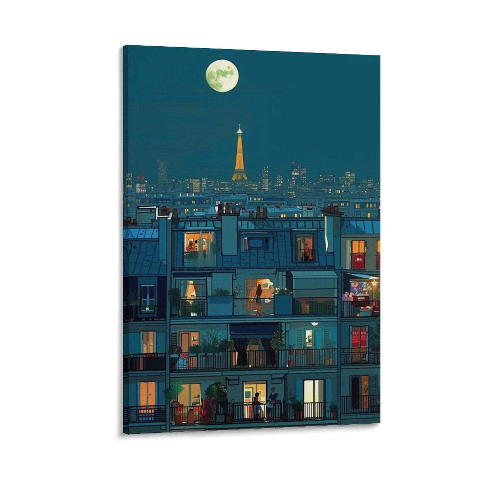Full Moon Poster Picture Print Canvas Poster Wall Paint Art Posters ...